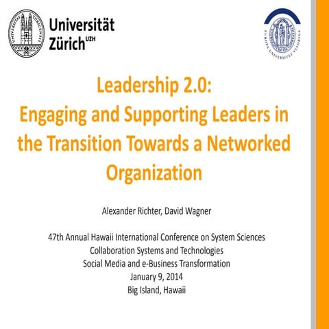 Leadership 2.0: Engaging and Supporting Leaders in the Transition ...