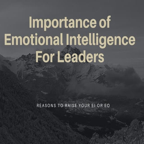 Importance of EI in Leadership | PDF