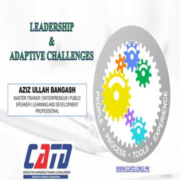 Leadership and adaptive challenges (Training Presentation ) | PPTX