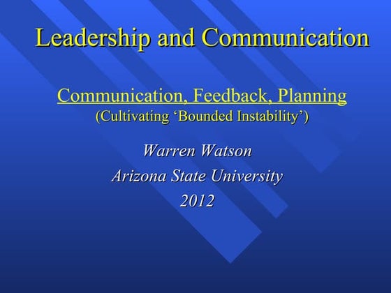 Leadership communication | PPT