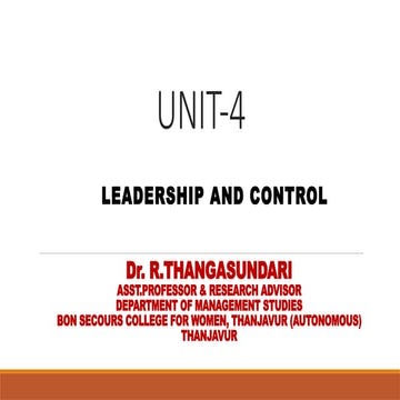 Leadership and Control.pptxConcept of Control – Application of the ...