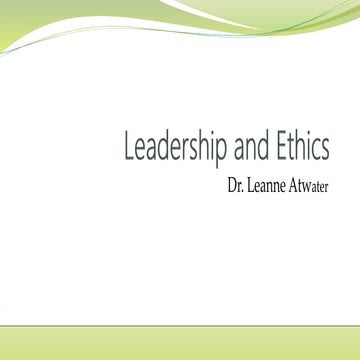 Leadership and Ethics | PPTX