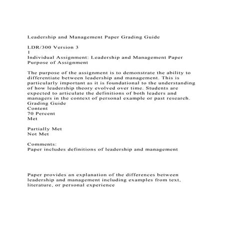 Leadership and Management Paper Grading GuideLDR300 Version.docx