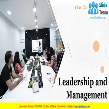 Leadership And Management PowerPoint Presentation Slides | PDF