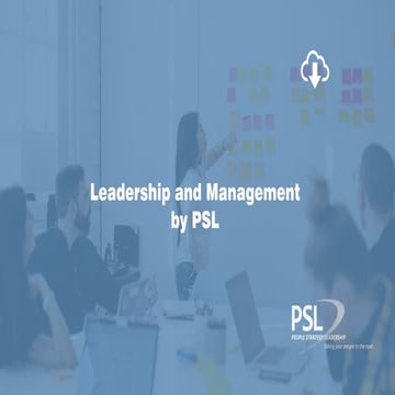 Leadership and management training by psl | PDF