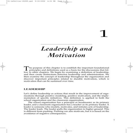 Leadership and motivation | PDF