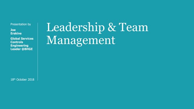 Leadership & Team Building | PPTX