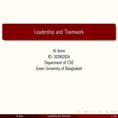 leadership and teamwork for professional life skill development | PPT