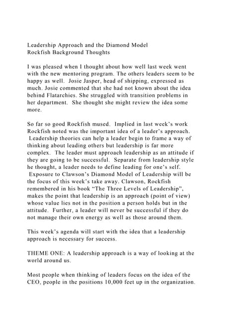 Assignment on leadership | PDF