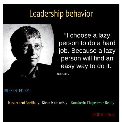 Leadership behaviour | PPT