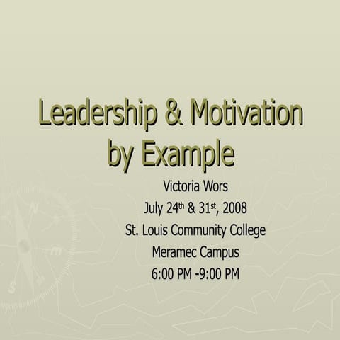 Leadership By Example Notes | PPT