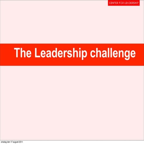 The Leadership challenge | PPT