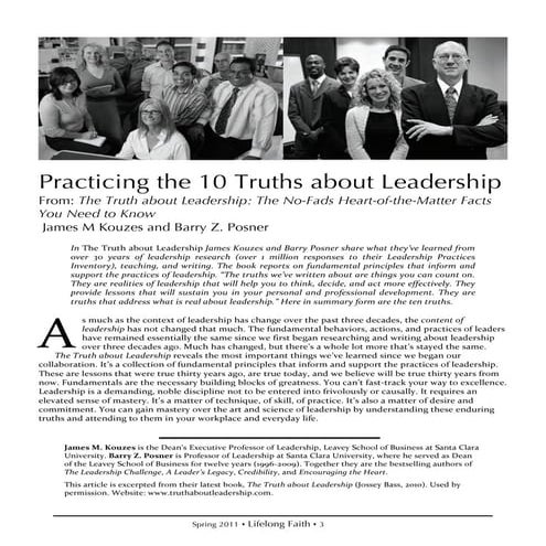 2016 AMF Read - Leadership Challenge - 5 Practices | PDF