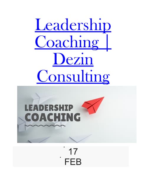 Why Leadership Coaching is Important.pptx | Business | Business and Finance