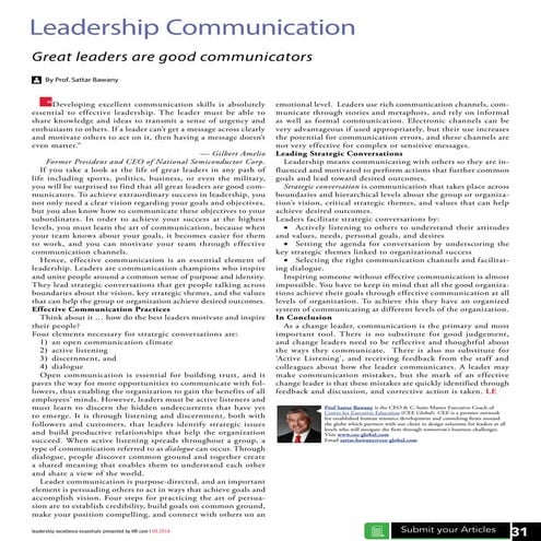 Leadership in communication ppt | PPTX