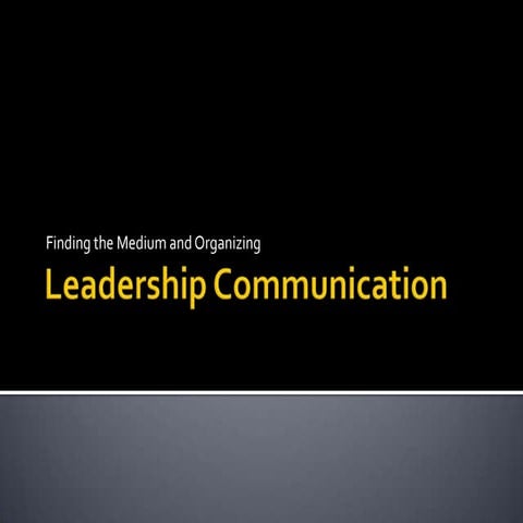 Leadership communication ppt | PPTX