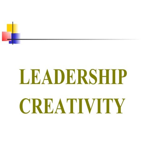 Creativity and innovation | PPTX