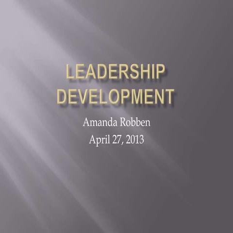 Local Section Leadership Development | PPTX