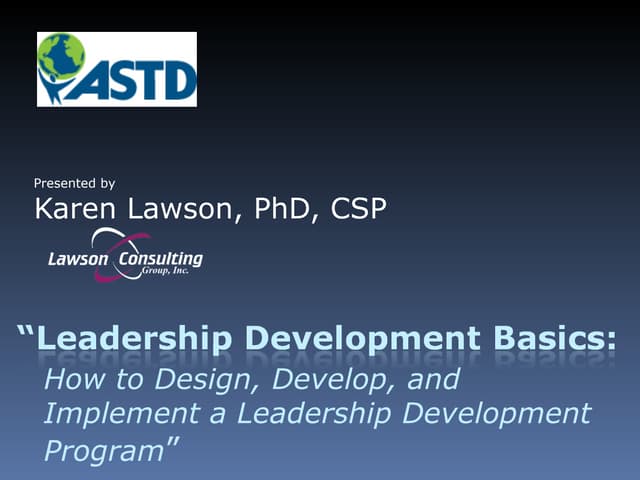 Leadership development program | PPTX
