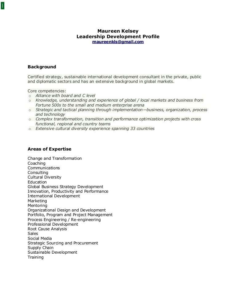 Leadership development profile