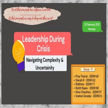 Leadership during crisis | PDF