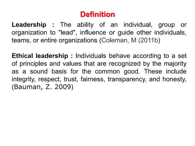 Ethical leadership | PPTX