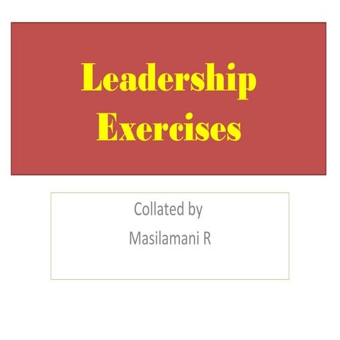 Leadership exercises 4 | PPT
