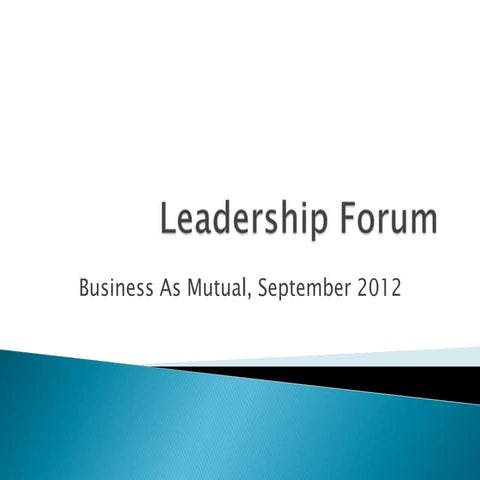 Leadership forum | PPTX