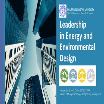 Leadership in Energy and Environmental Design (LEED)_COLIYAT, Erwin S ...