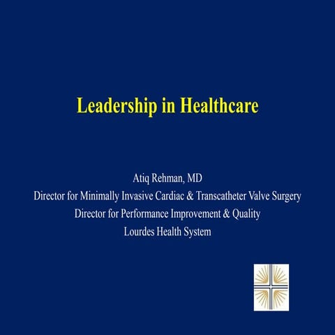 Leadership in healthcare | PPTX