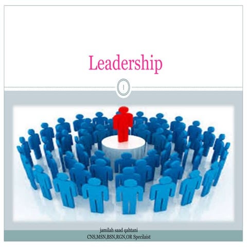 Leadership in nursing | PPTX