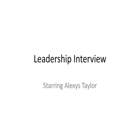 Leadership interview | PPTX