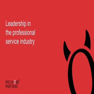 Leadership in the professional services industry | PPTX