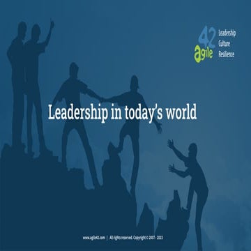 Leadership in today's world | PDF