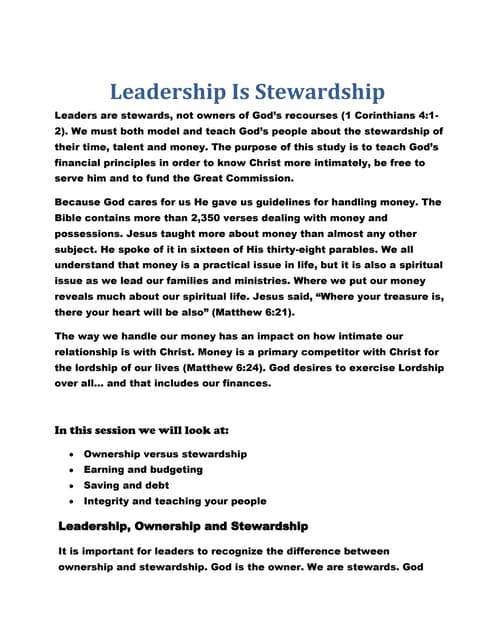 Leadership is stewardship (ej guevarra) | PDF