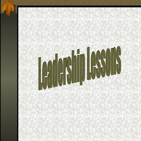 Leadership Lessons | PPT