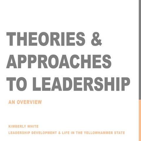 Theories & Approaches to Leadership: An Overview | PPT