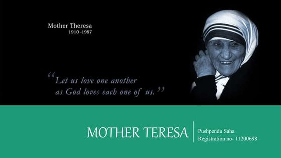 Leadership analysis mother teresa | PPT | Christianity | Religion ...