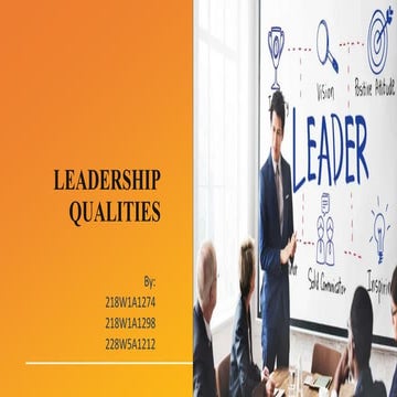 Qualities of a good leader | PPTX