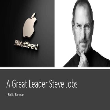 Leadership qualities of Steve Jobs | PPTX
