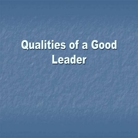 Leadership Quality | PPSX | Career Advice | Careers