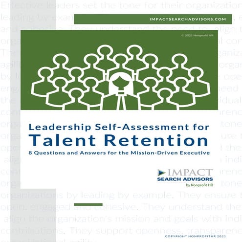 LEADERSHIP SELF-ASSESSMENT FOR TALENT RETENTION | PDF