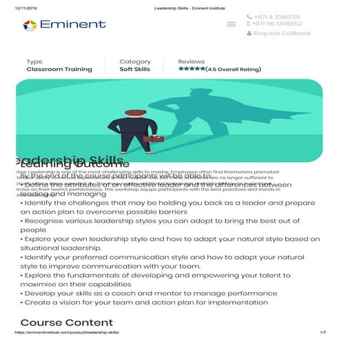 Leadership skills eminent institute | PDF