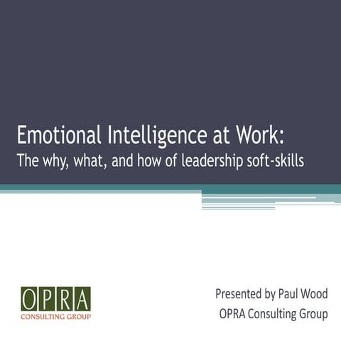 Leadership Soft-skills Through Emotional Intelligence - Project ...