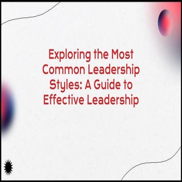 Student Fillable Slide Deck - Leadership Styles | PPTX