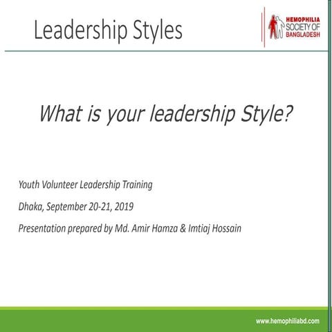 Leadership styles slides | PPTX