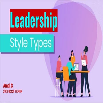 Leadership style types | PPT
