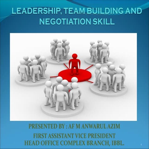 Leadership, team building and negotiation skill | PPT
