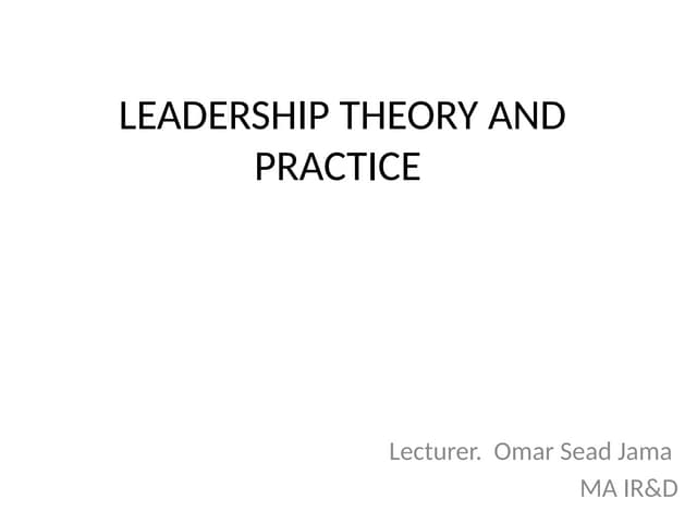 Army Leadership Levels | PDF