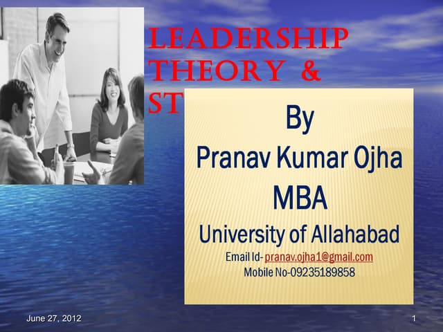 Leadership theories | PPTX